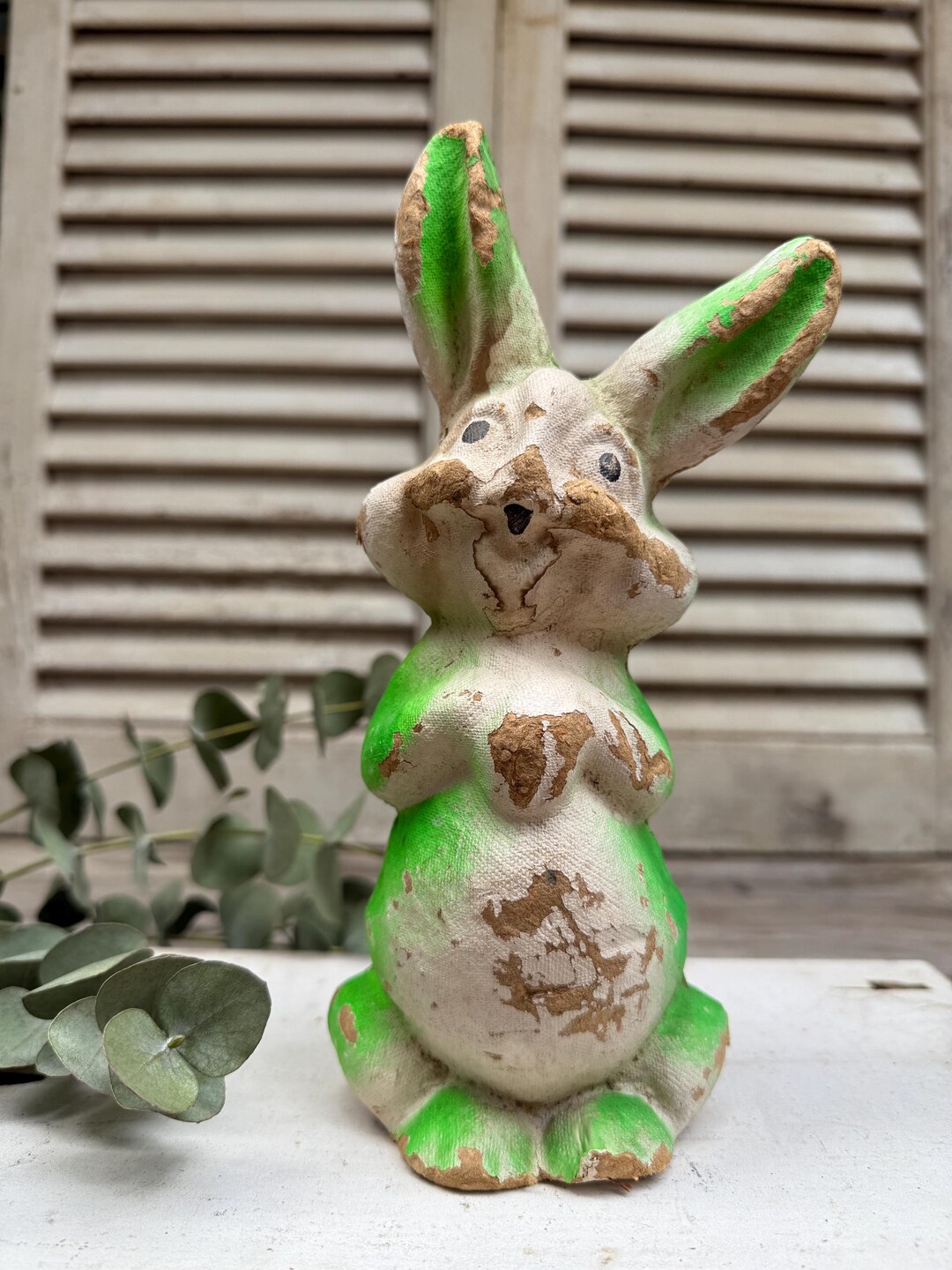 Vintage Paper Mache Bunny - Vintage Paper Mache - Easter Decor ...
