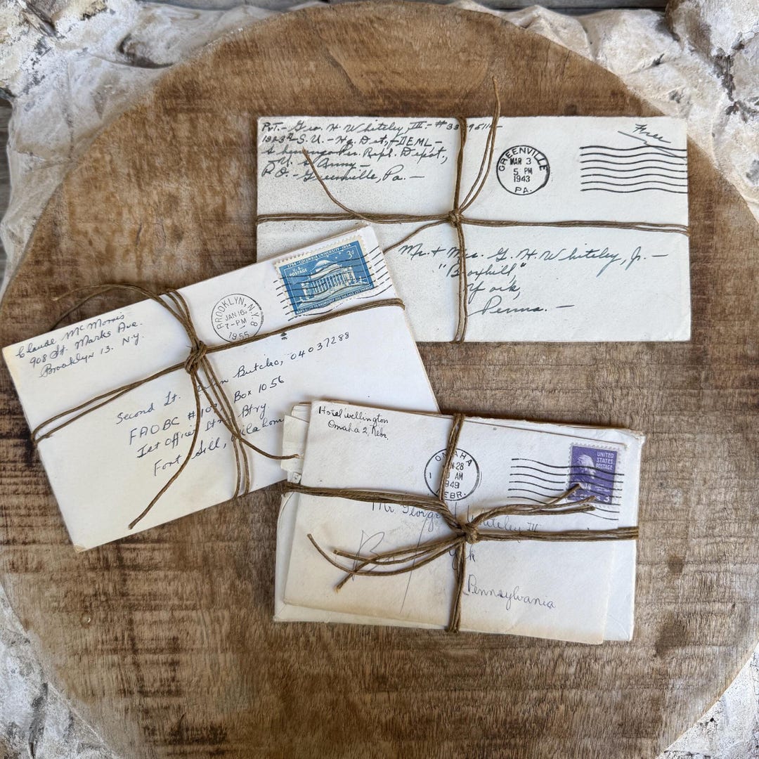 Set of 3 Vintage Letter Packets Vintage Letter Bundles Vintage ...