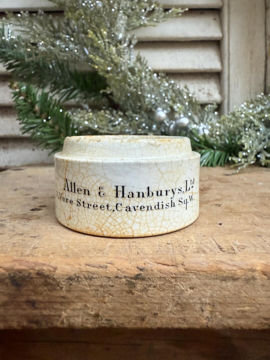 Antique - Allen & Hanburys LTD Ironstone Pot Base - English ...