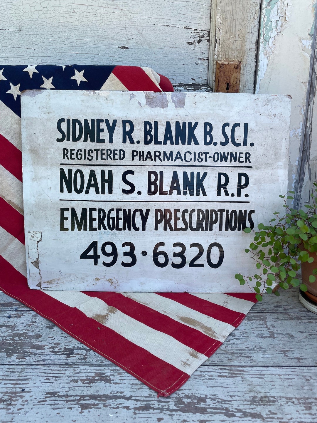 Vintage Pressed Wood Pharmacist Sign - Vintage Wooden Sign - Farmhouse ...