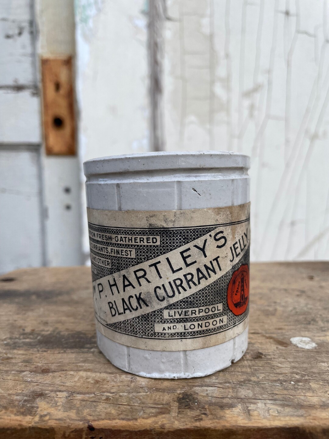 Antique 1920's Original Label WM. P. Hartley's Black Currant Jelly Jar ...