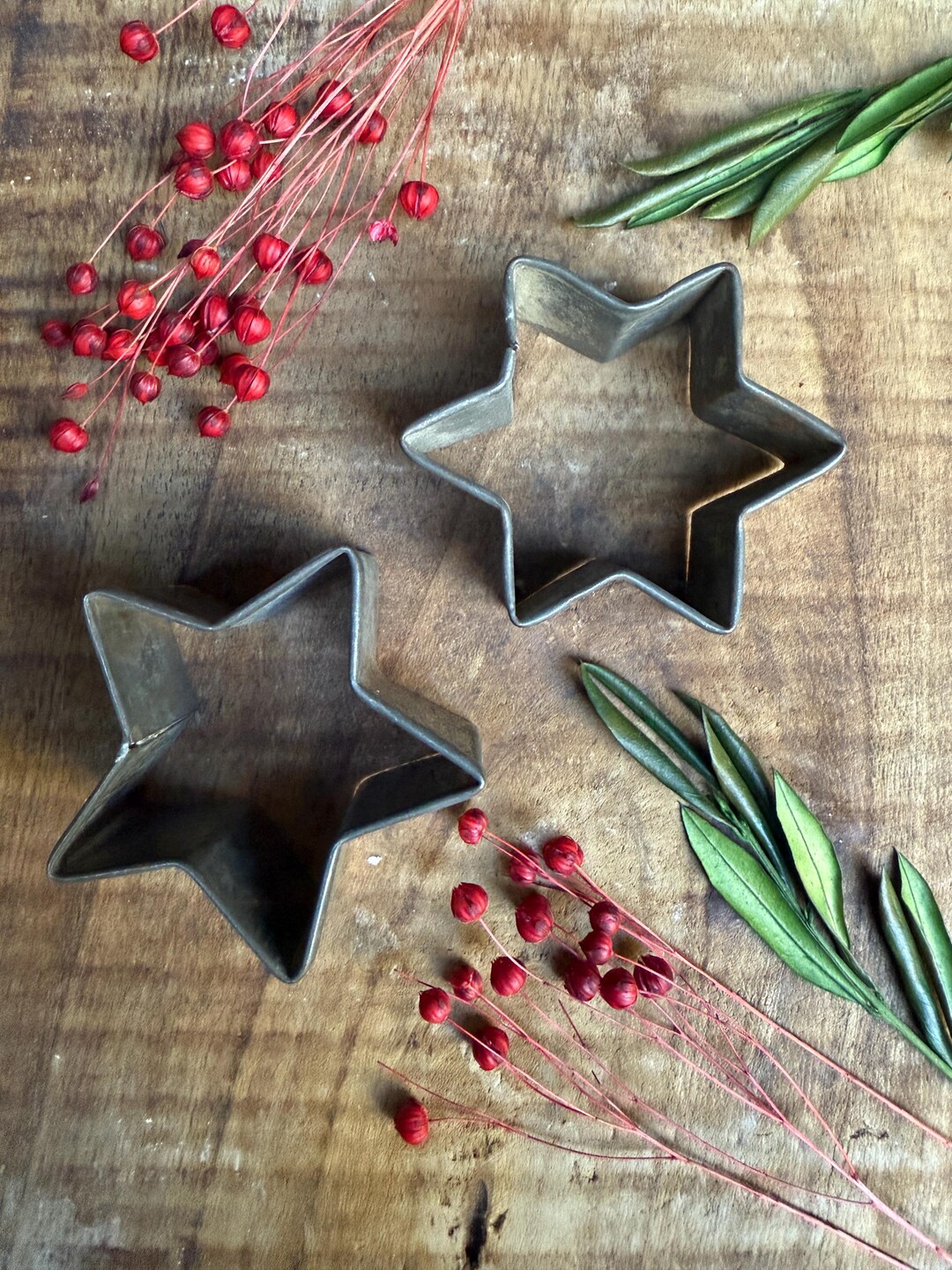 Pair of Vintage Star Shaped Cookie Cutters Star Shaped Decor Vintage ...