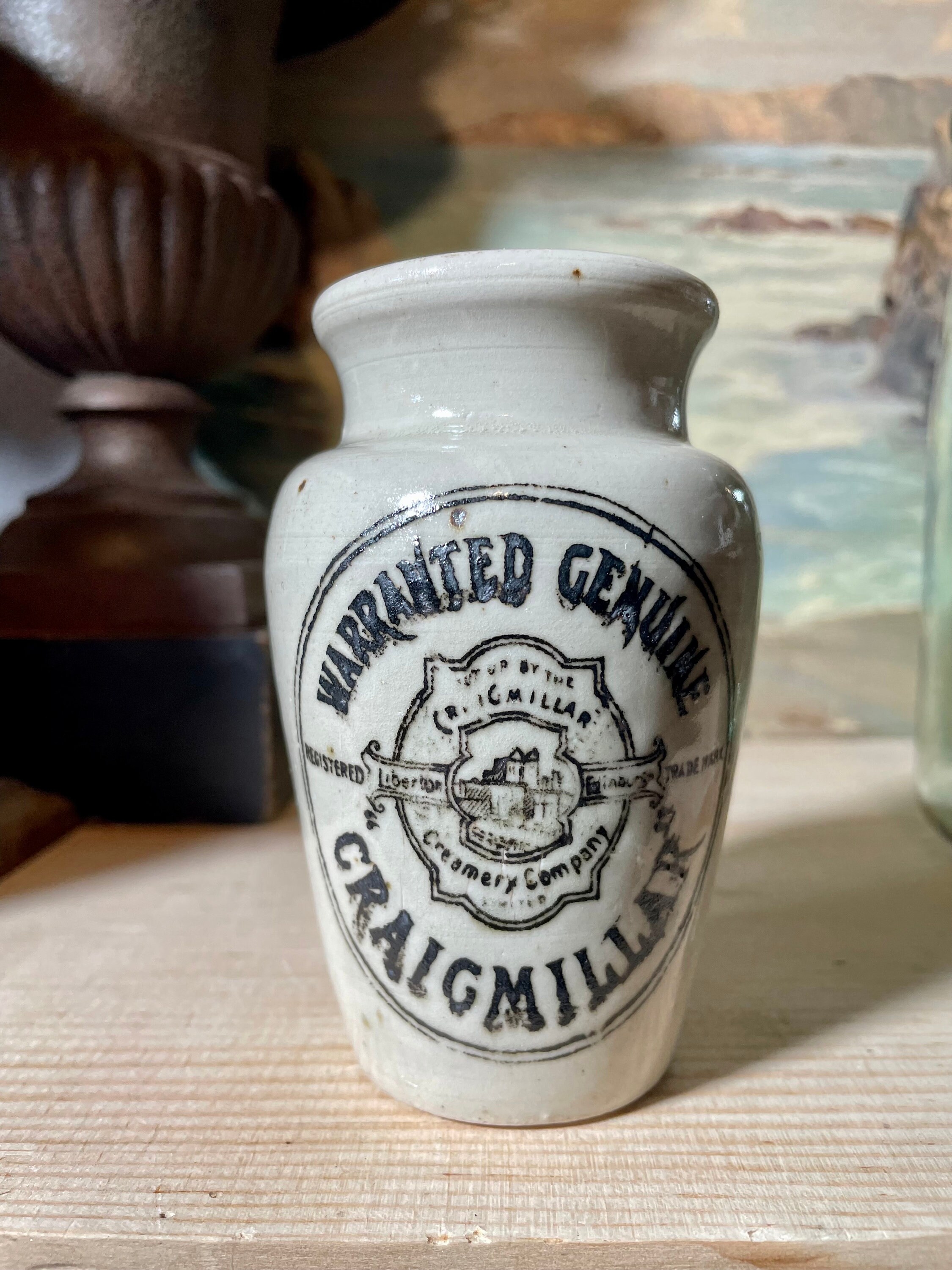 English Creamer English Cream Jar Warranted Genuine Craigmillar Pot ...