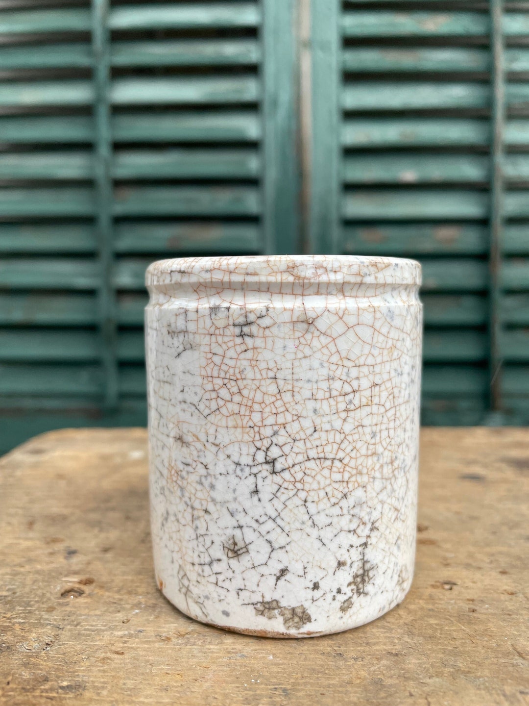 Antique Stained and Crazed Plain English Pot English - Etsy