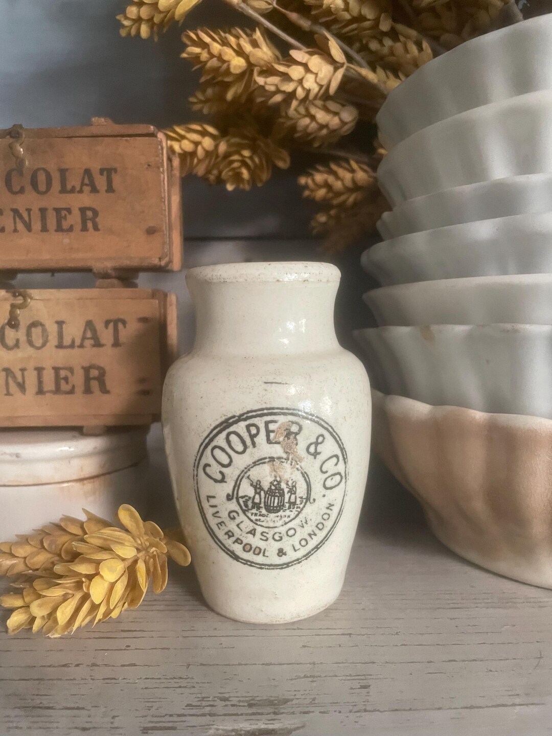 English Creamer English Cream Jar Cooper & Co Pot English Advertisement ...