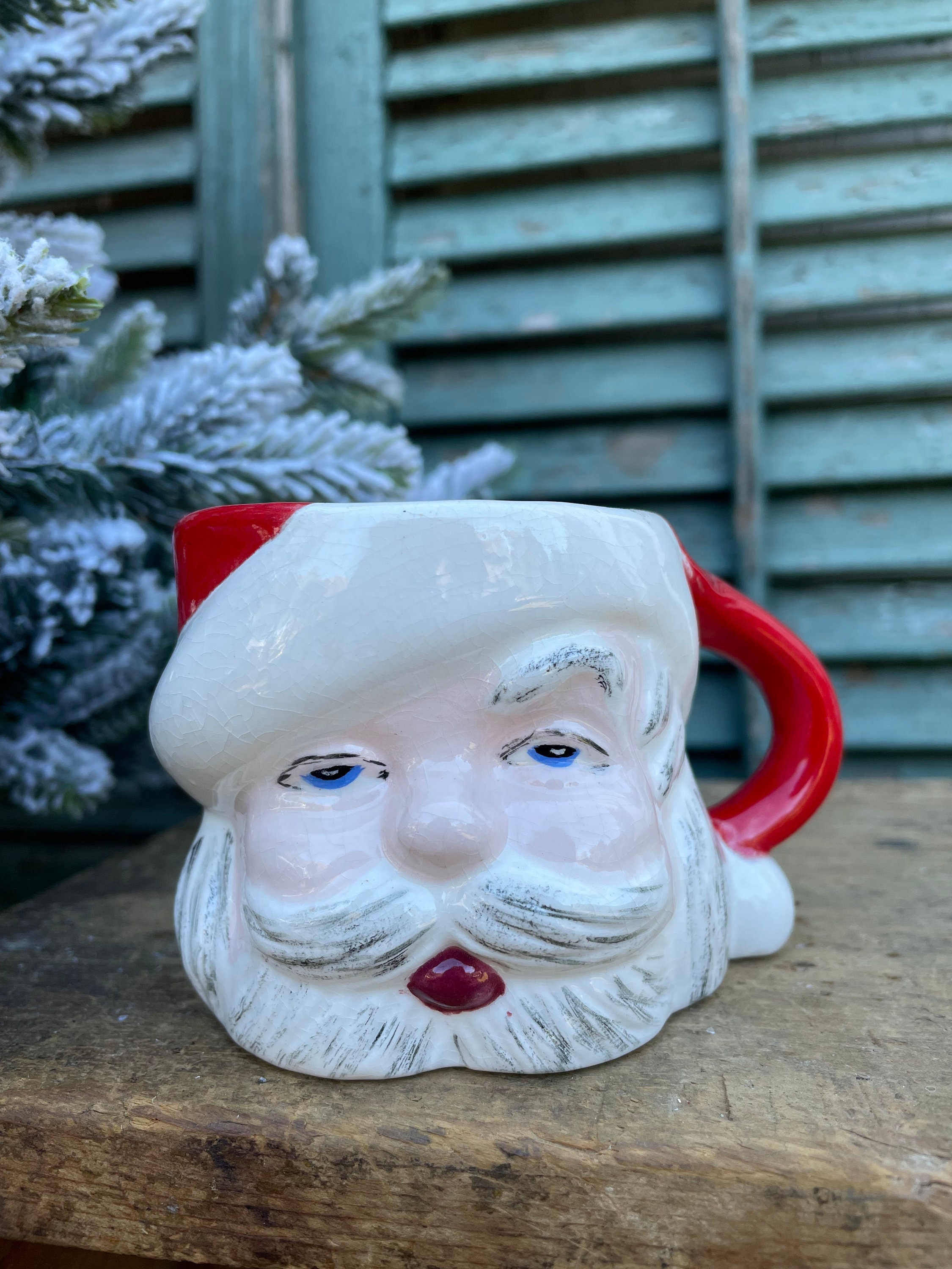 Vintage Santa Mug Ceramic Santa Mug Vintage Christmas - Etsy