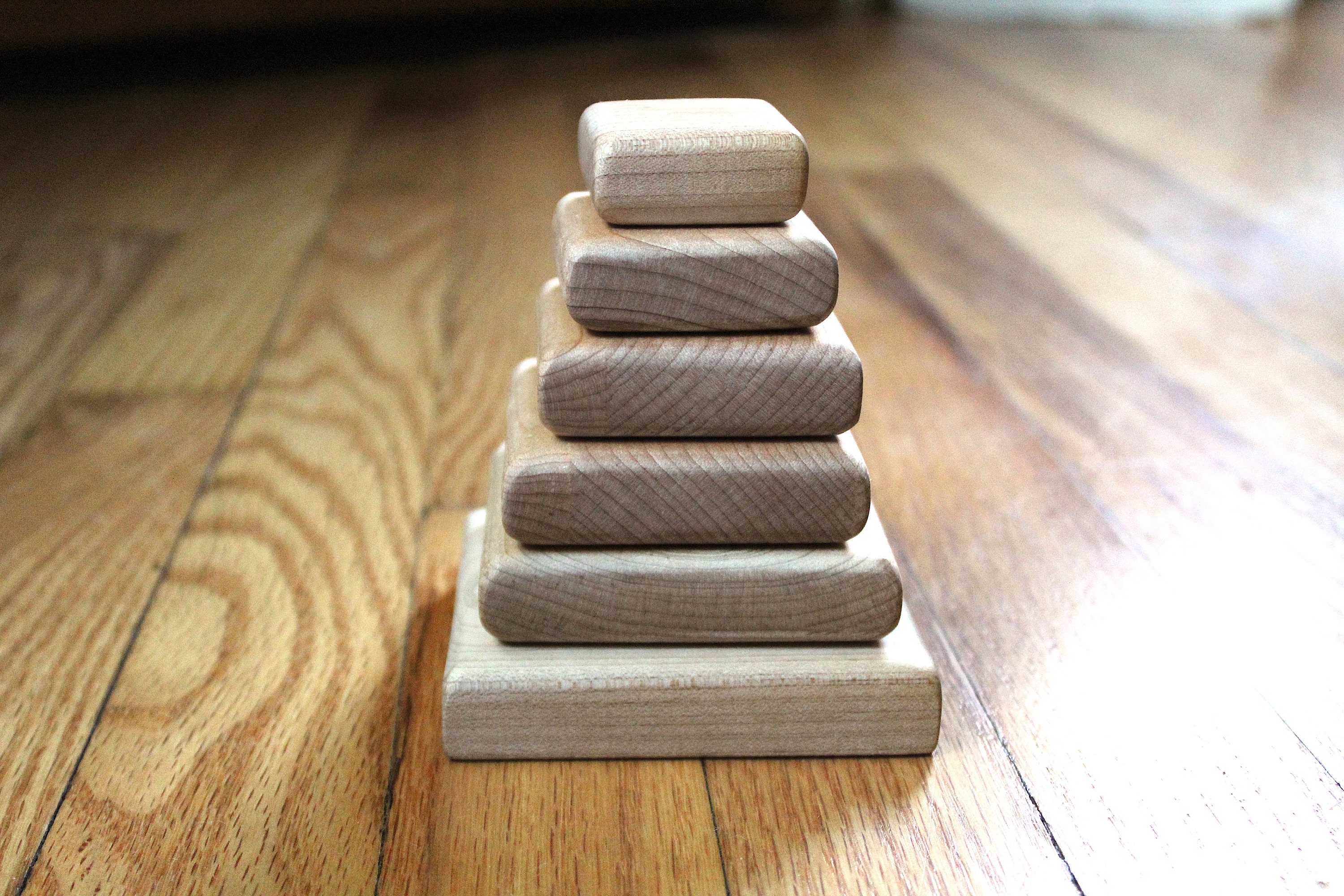 Wooden Montessori Stacking Toy - Etsy