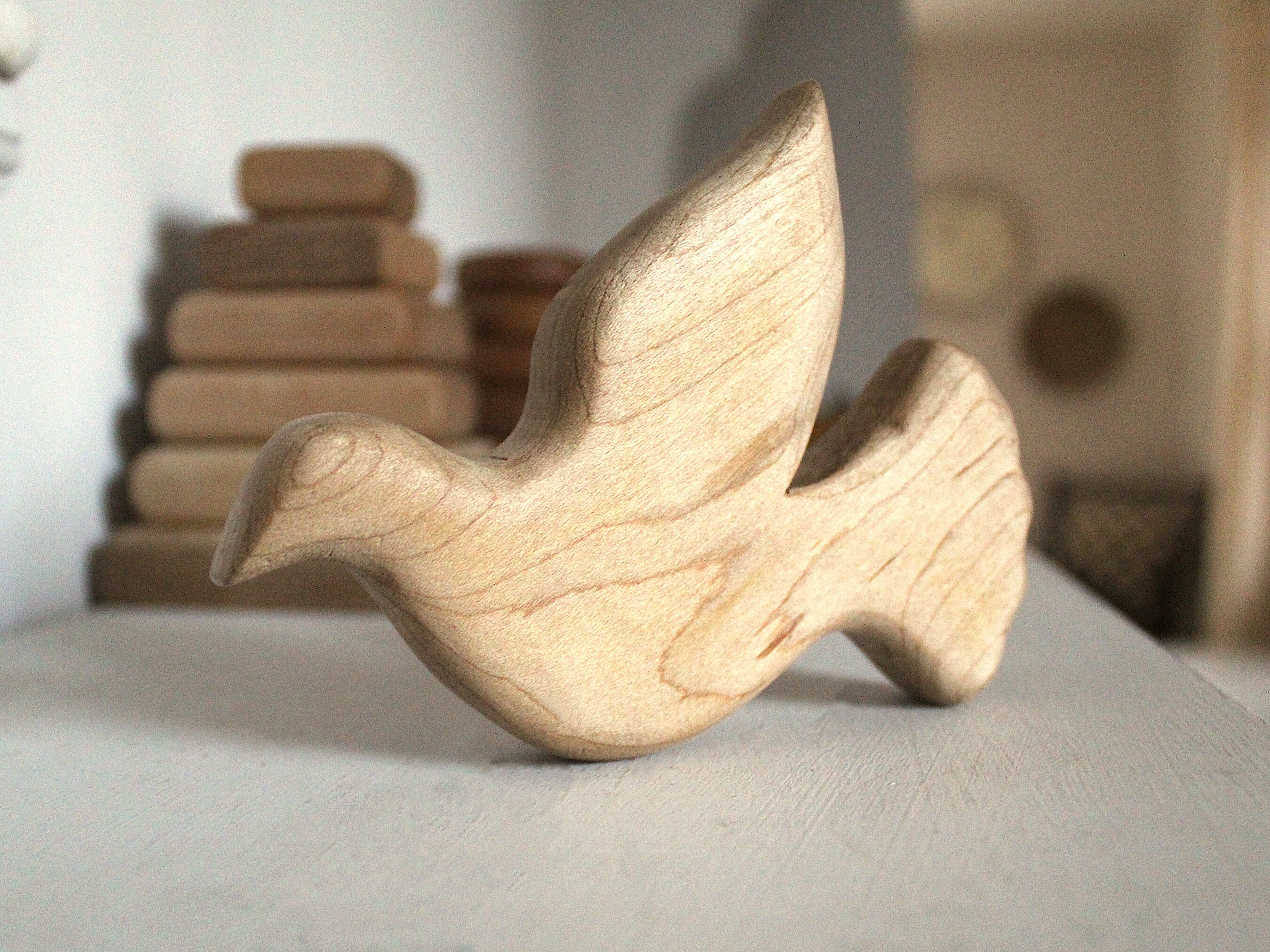 Wooden Dove Toy Dove Wooden Toy Bird Wooden Figurine - Etsy
