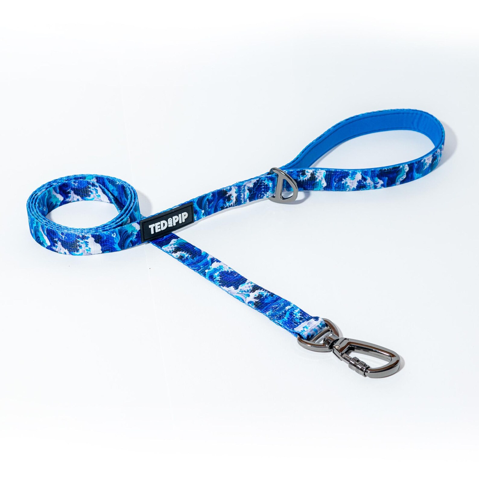 Blue Waves Dog Lead - Ted & Pip, Beach Dog Lead, Boy Dog Lead, Pet Lead ...