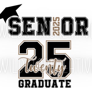 Senior 2025 SVG: Graduation Cut Files for Cricut & Silhouette (digital ...