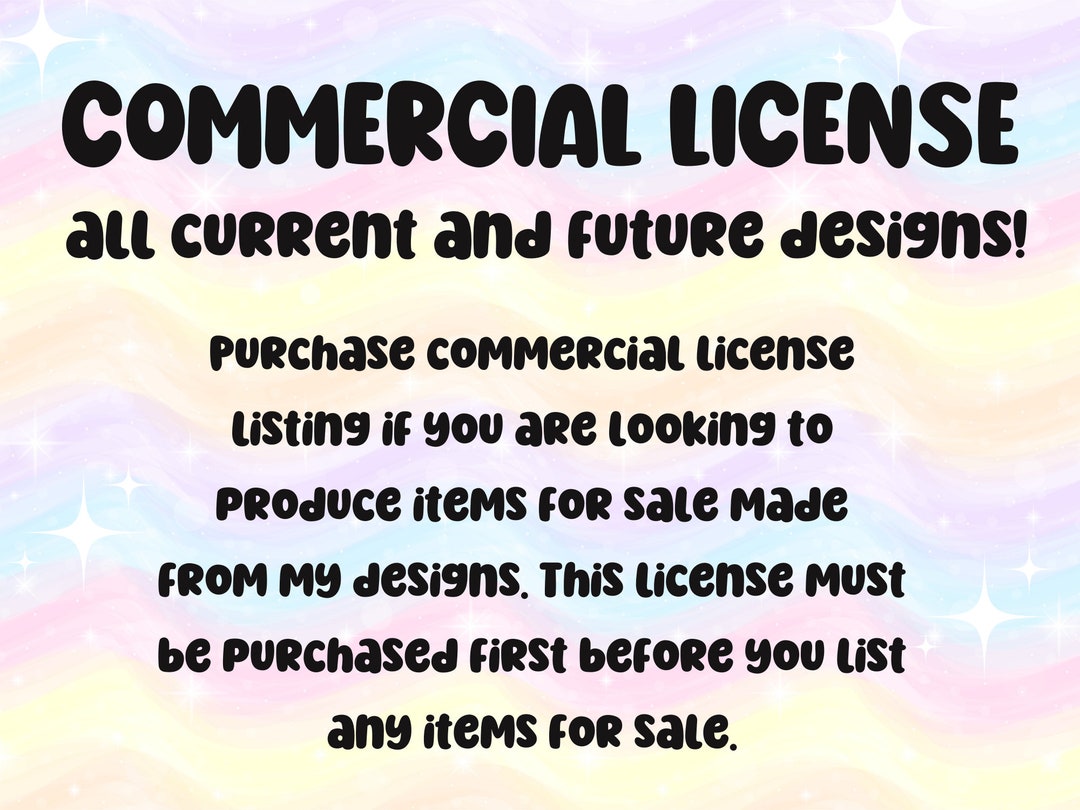 Wildstarcreative Commercial Use License for All Designs - Etsy