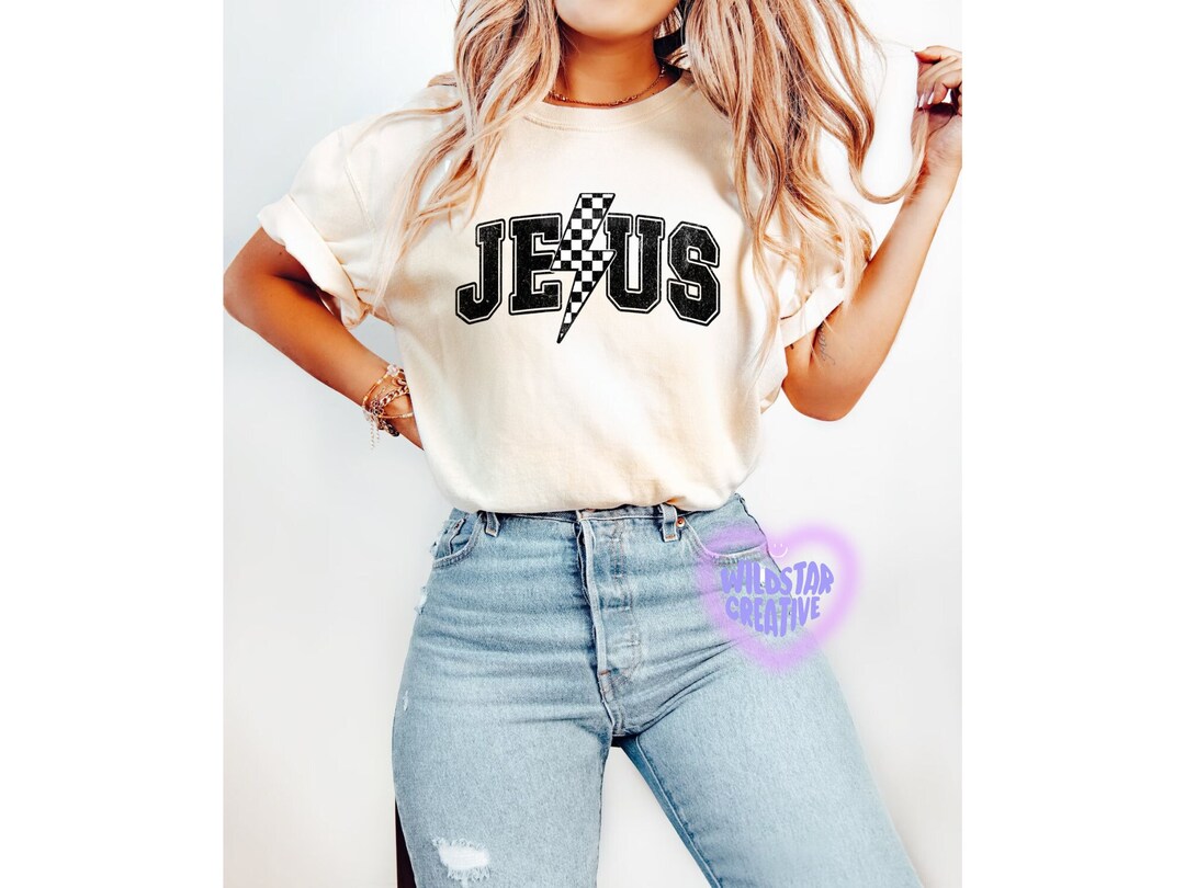 Jesus Lightning Bolt SVG PNG: Christian Shirt Design (digital Download ...