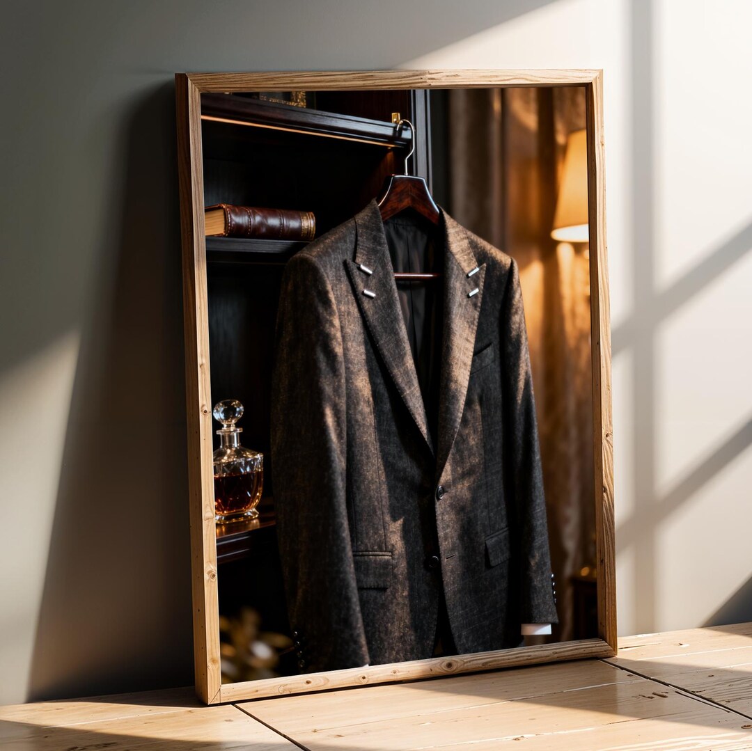 Tailored Suit Jacket Poster – Amber and Gold Art Print | Modern ...