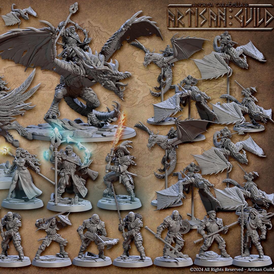 Complete Vanguard Fighters Set | Dnd Human Warrior Mini Set | Wargaming ...