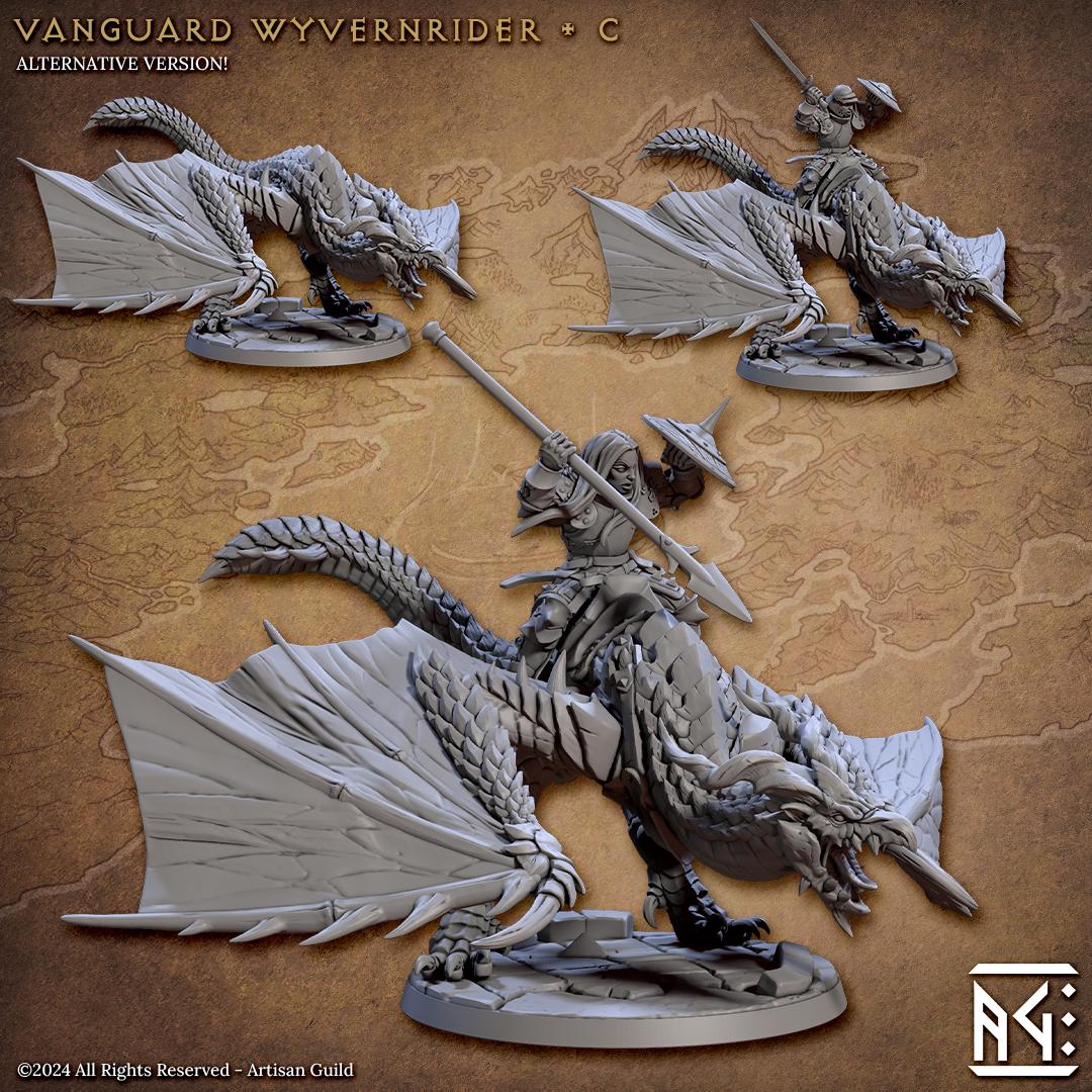 Dnd Wyvern Rider Mini Wargaming Human Cavalry Miniature Player ...