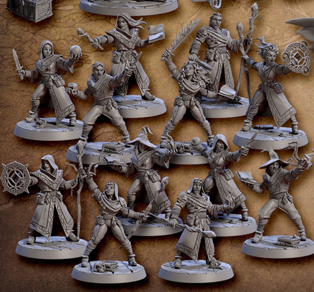 Dnd Apprentice Arcanist Mini | Wargaming Mage Miniature | Player ...