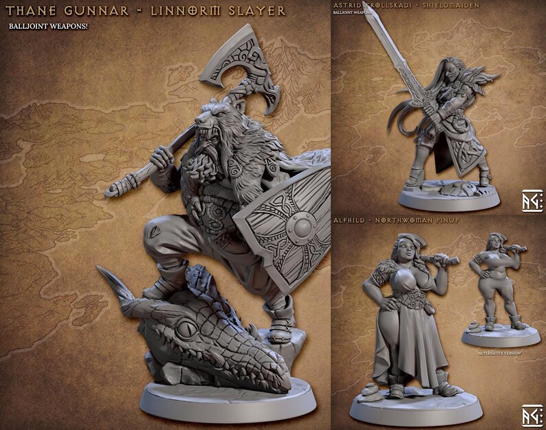 Dnd Norsemen Boss Mini Wargaming Celtic Hero Miniature Player Character ...