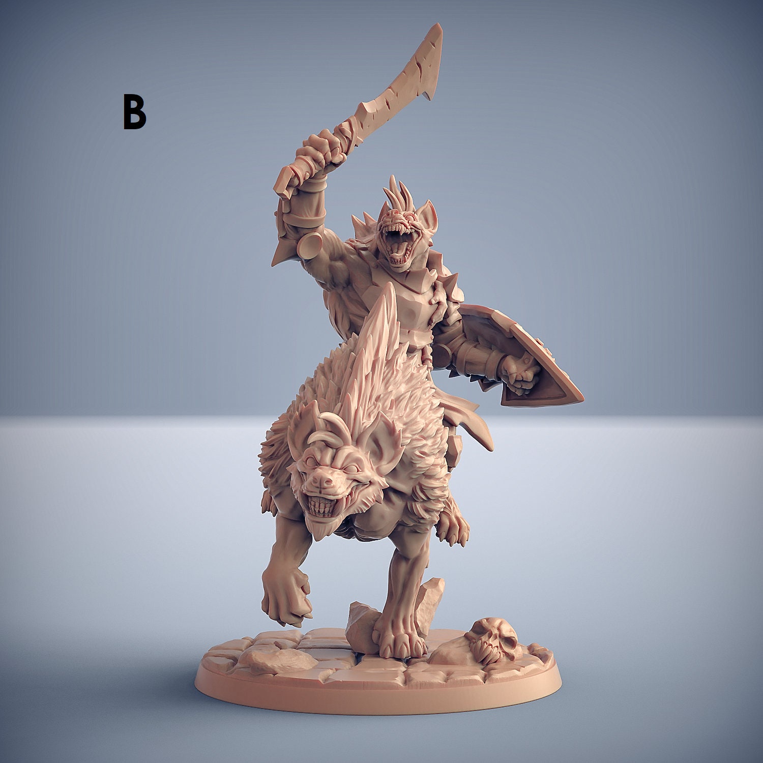Dnd Gnoll Cavalry Mini Wargaming Hyena Mount Miniature Player Character ...