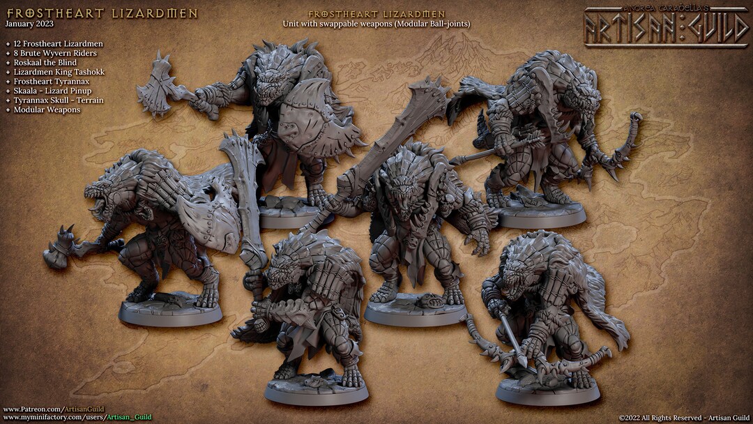 Dnd Lizardmen Mini | Wargaming Lizardman Miniature | Player Character ...