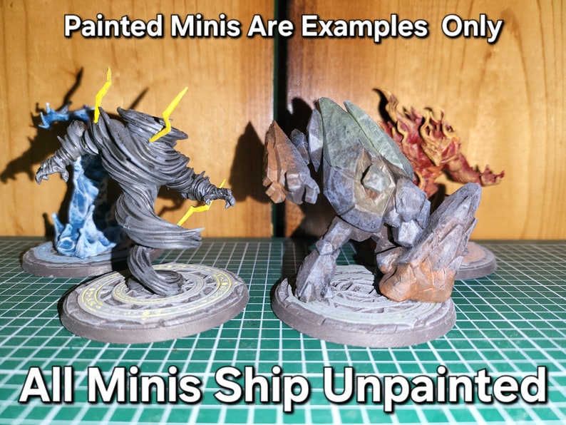 Dnd Elemental Mini Wargaming Summoned Miniature Player Character Token ...