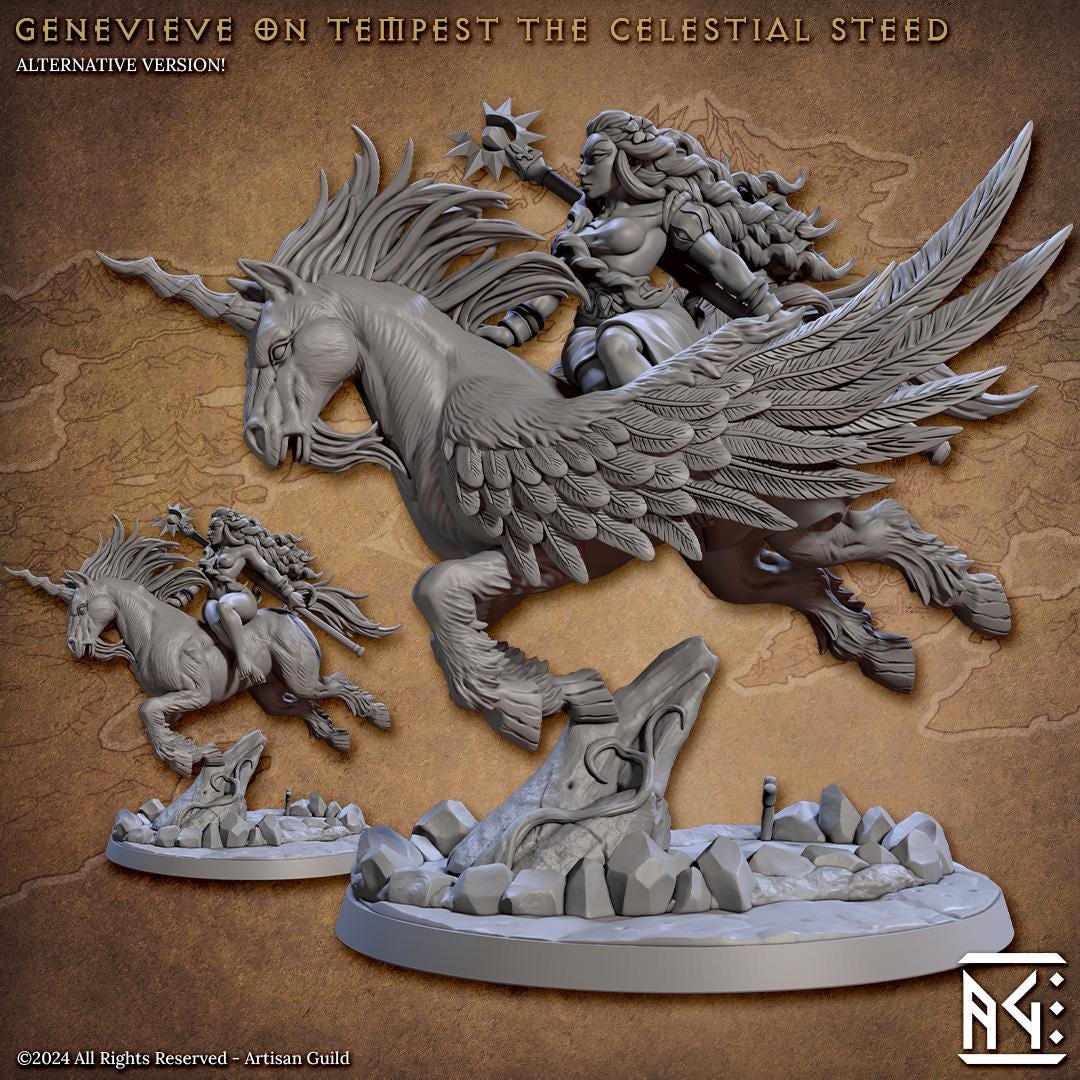 Dnd Unicorn, Pegacorn Epic Mini Wargaming Pegasus Miniature Pathfinder ...