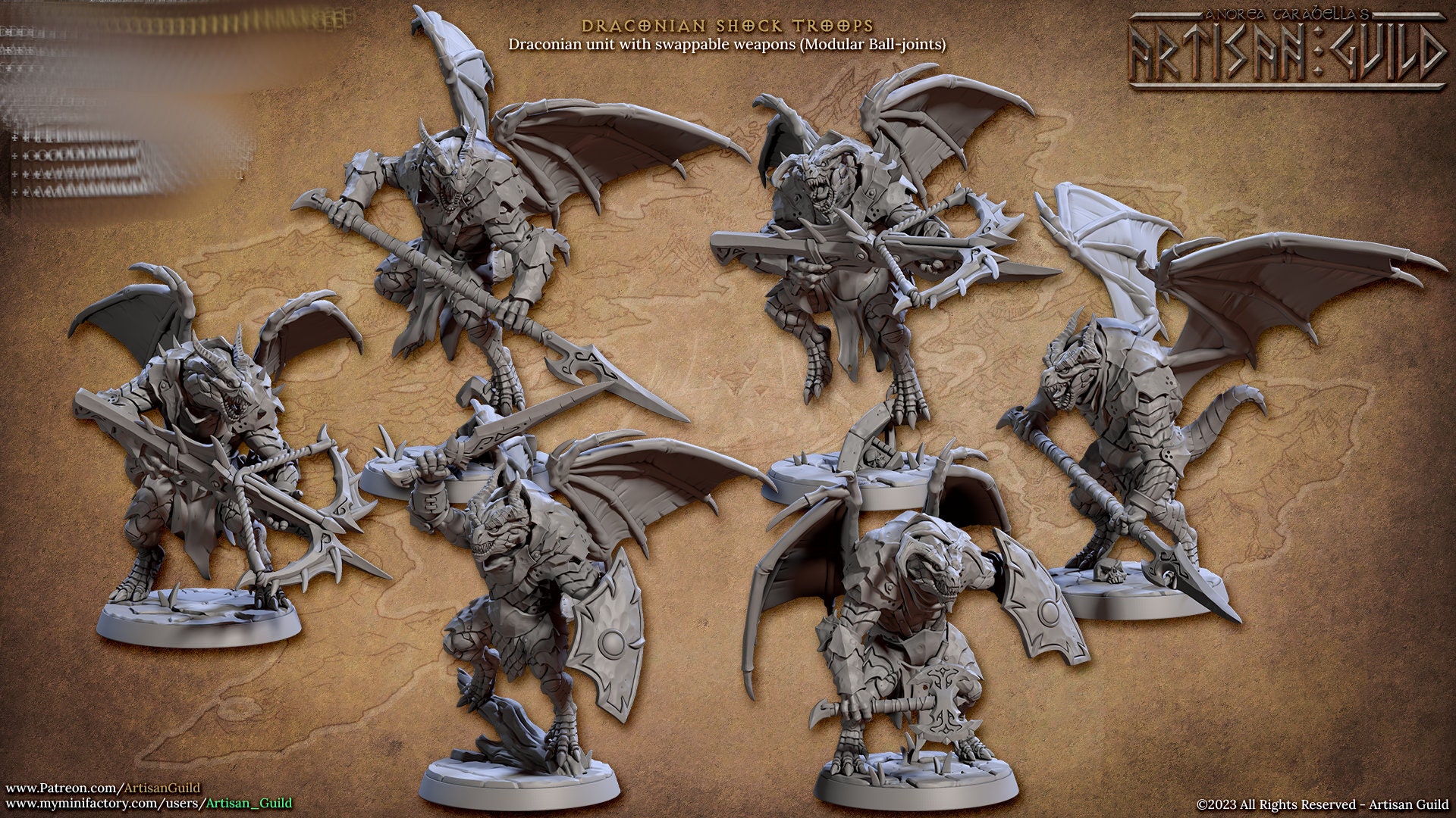 Dnd Draconian Scourge Collection Mini Wargaming Dragonkin - Etsy
