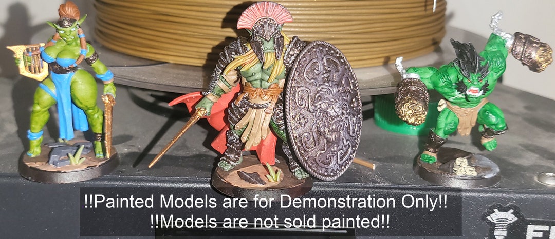 Dnd Greatgoblin Boss Mini Set 2 | Wargaming Goblin Hero Miniature ...