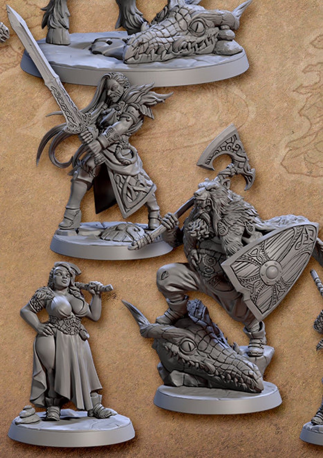 Dnd Norsemen Boss Mini Wargaming Celtic Hero Miniature - Etsy