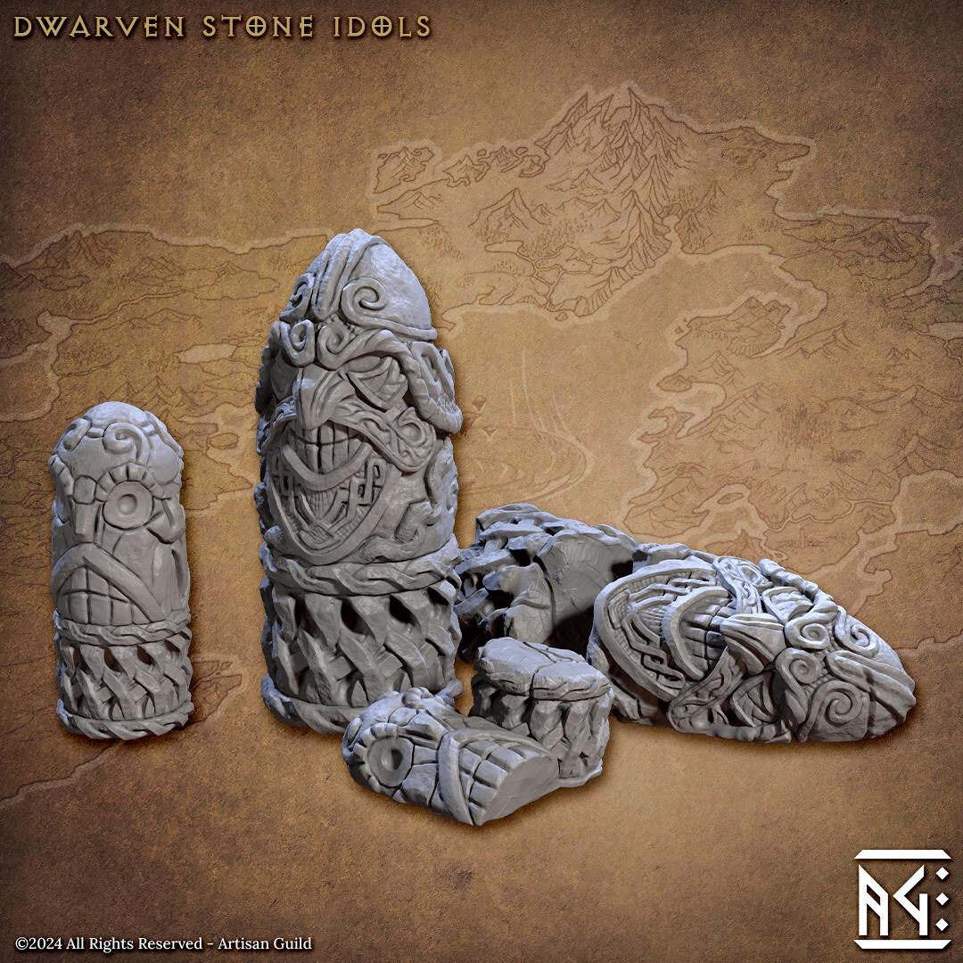 Dnd Dwarven Shrine Mini | Stone Scatter Terrain Miniature | Dwarf Totem ...