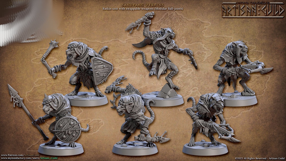 Dnd Ratkin Footmen Mini | Wargaming Rat-kin Miniature | Player ...