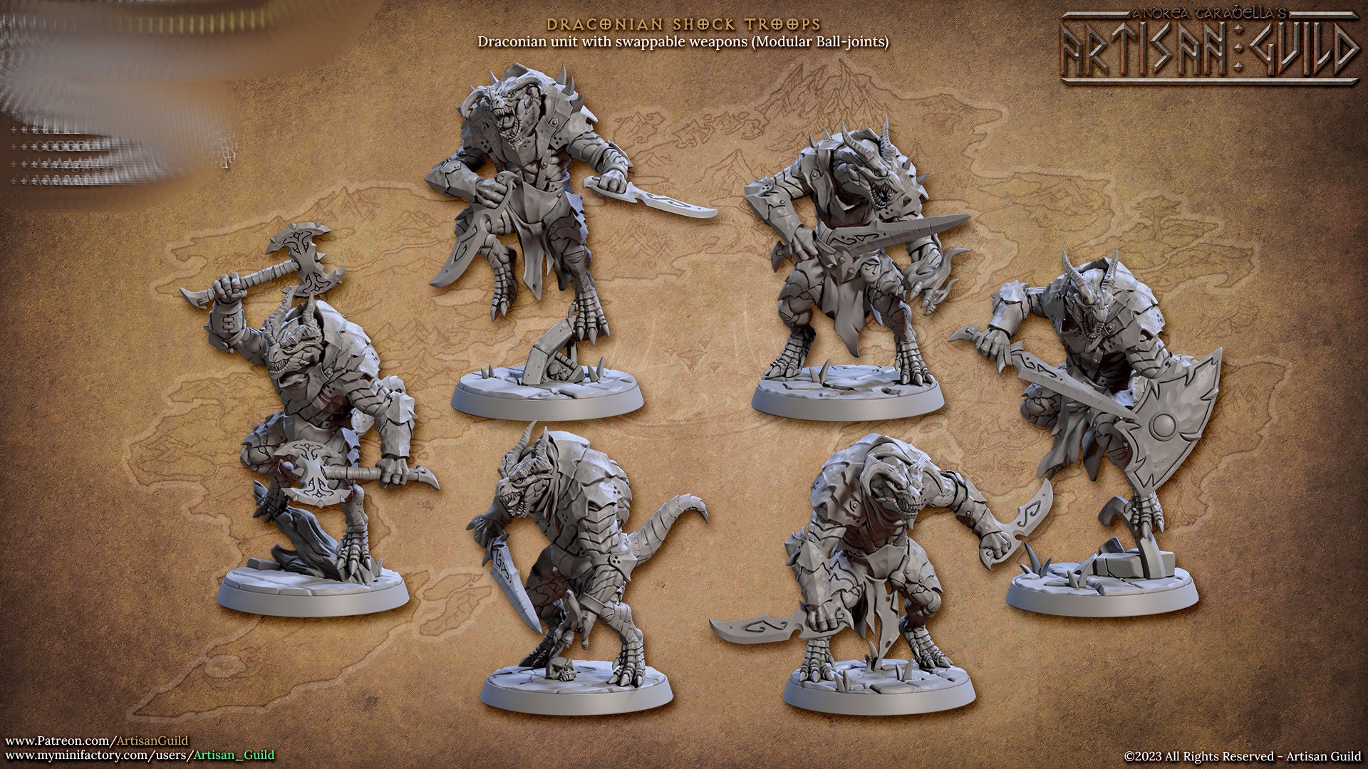 Dnd Draconian Scourge Collection Mini Wargaming Dragonkin - Etsy