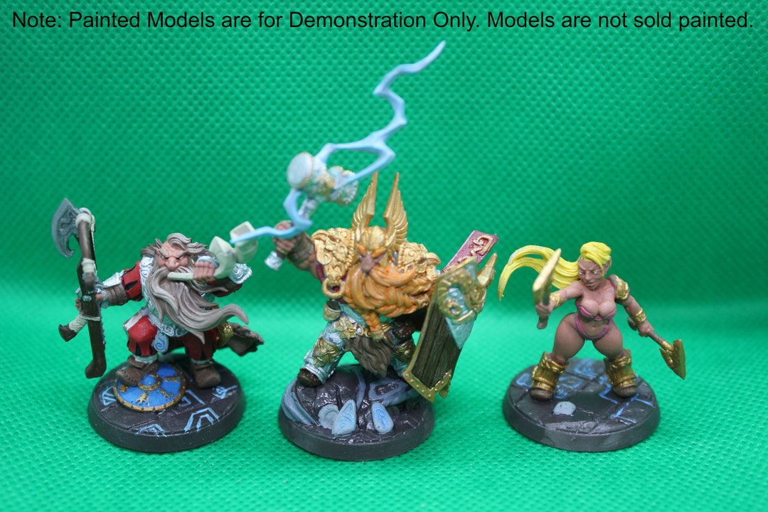 Dnd Dwarven Hero Mini Wargaming Dwarf Miniature Player Character Token ...