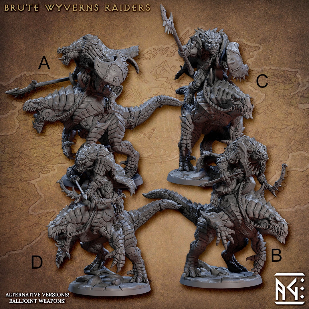Dnd Frostheart Lizardmen Collection Mini Wargaming Lizardman Miniature ...