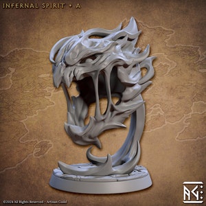 Dnd Infernal Spirit Mini Wargaming Fire Elemental Miniature Player ...