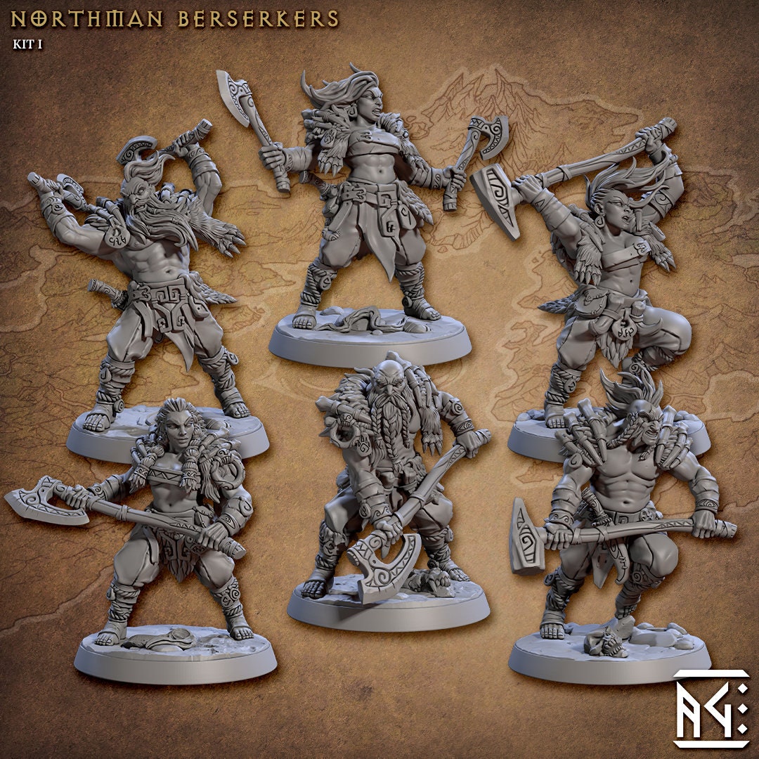 Dnd Northmen Mini Set 2 | Wargaming Norsemen Miniature | Viking Player ...