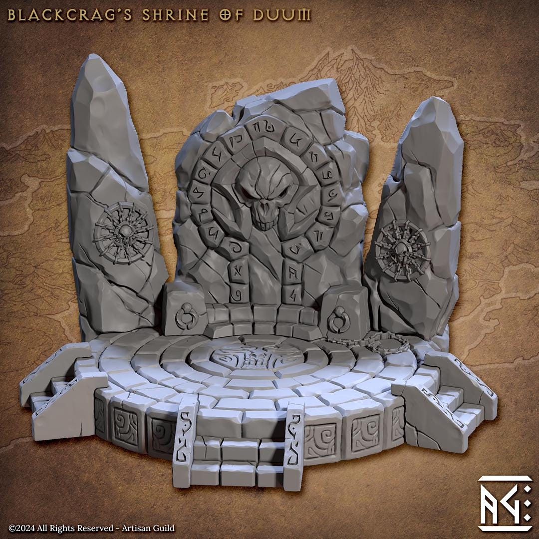 Dnd Shrine of Duum Mini | Scatter Terrain Miniature | Token ...