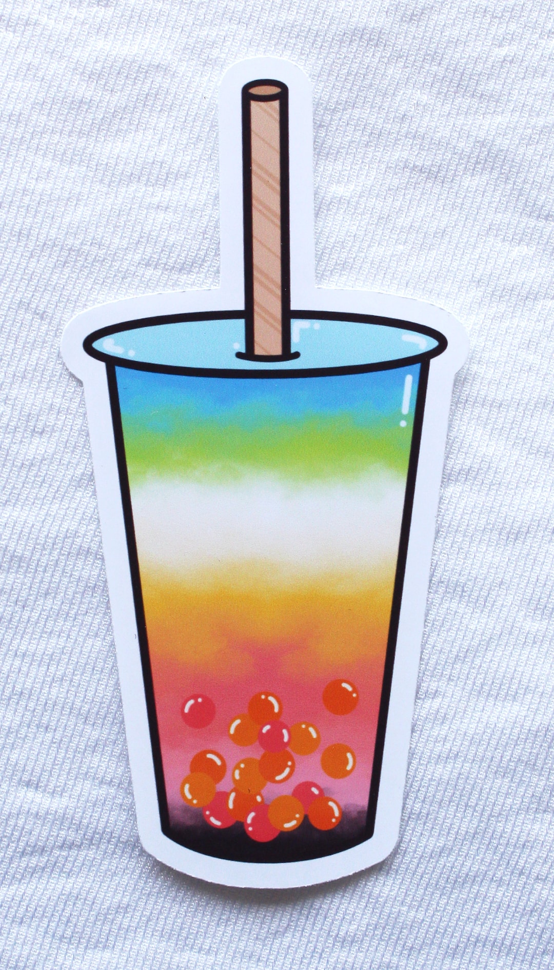 Queer Pride Flag Bubble Tea Boba Sticker Waterproof Glossy Vinyl 4 - Etsy