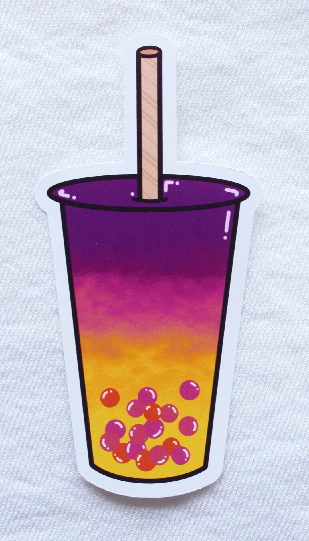 Intersex Pride Flag Bubble Tea Boba Sticker Waterproof Glossy Vinyl 4 ...
