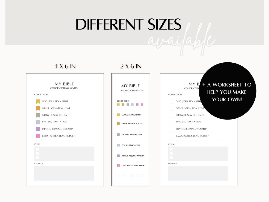 Bible Study Color Coding System - Etsy