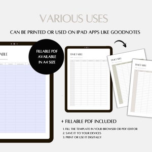 Timetable Planner Template Instant Download, Printable and Fillable ...