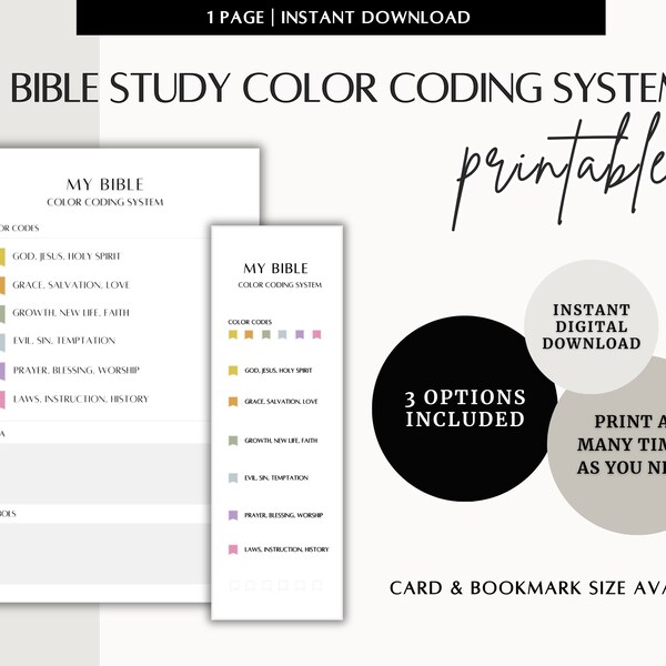 Bible Study Coding System - Etsy