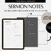 Sermon Notes - Fillable - Printable Bible Study Notes, 1 Page Digital ...