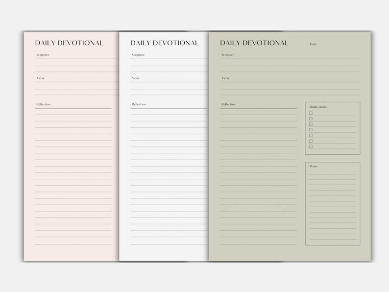Daily Devotional | Fillable | Printable Bible Daily Devotional PDF in ...