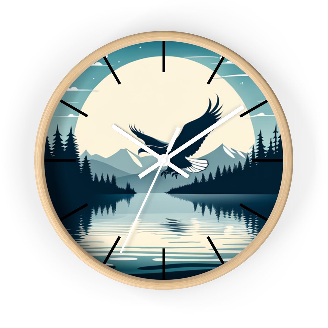 Eagle Lake Wall Clock - Etsy