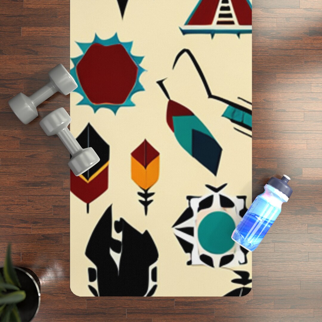 Native Indigenous Art Rubber Yoga Mat - Etsy