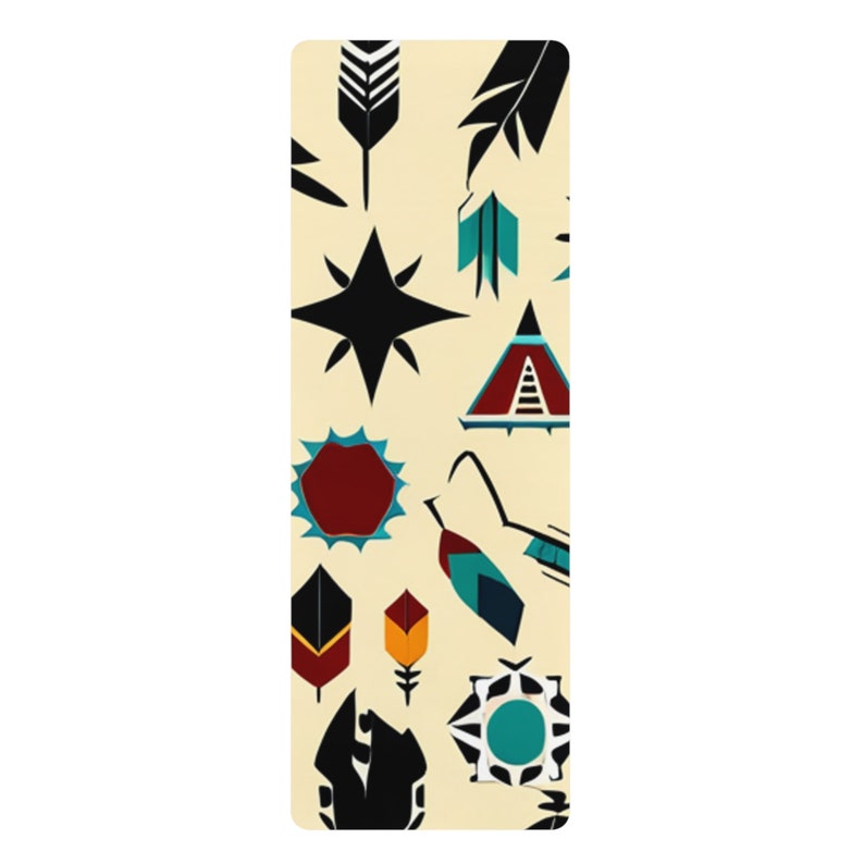 Native Indigenous Art Rubber Yoga Mat - Etsy