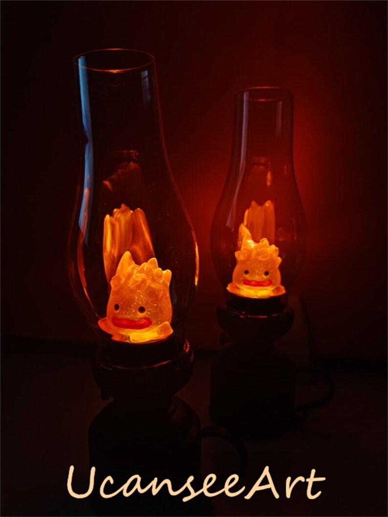 Calcifer Night Light Lamp Howl's Moving Castle Inspired - Etsy UK