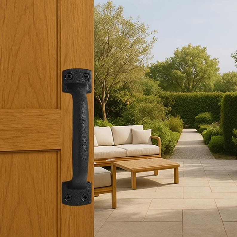 Classic Door Pull Handle - Heavy Duty Steel Pull for Gates, Barn Doors ...