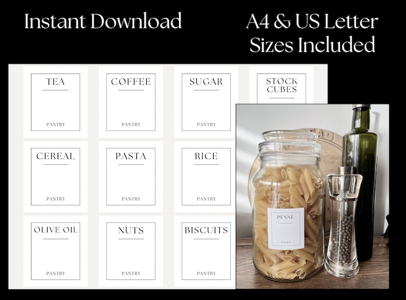 Printable Pantry Labels - Etsy