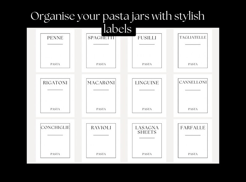 Printable Pasta Labels - Etsy
